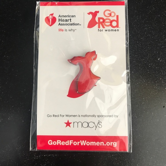Jewelry | Go Red For Women Red Dress Lapel Pin | Poshmark